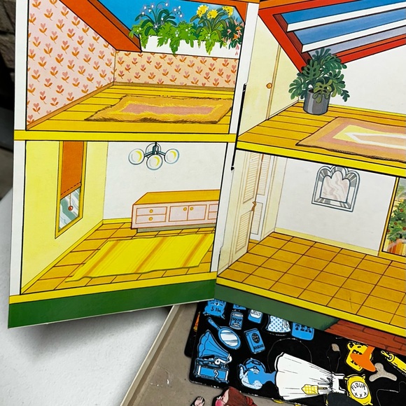 Barbie | Toys | Vintage 979 Barbie Dream House Colorforms Rare Play Set ...